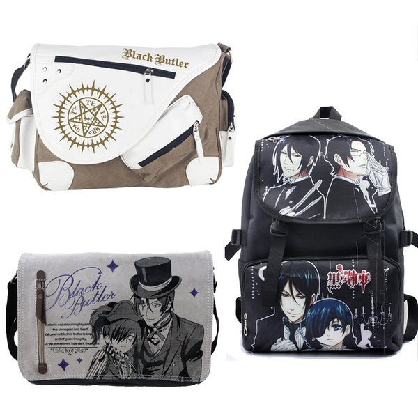 Anime Black Butler Canvas Messenger Bag Backpack Satchel School Bag ...