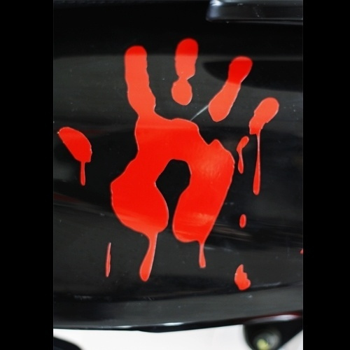 Blood Handprint JDM HELLAFLUSH Vinyl Car Funny Stickers /Car Truck ...