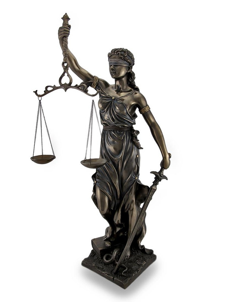 Themis, the Greek Goddess of Justice, Bronze Finish Resin Sculpture for ...