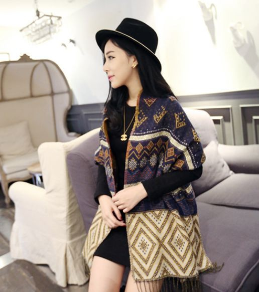 National Wind Ladies Thick Winter Scarves Long Scarf Shawl | Wish