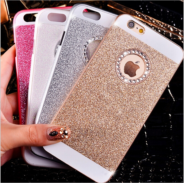 For iPhone 7 7 Plus Samsung S8 S8 Plus Bling Glitter Powder Diamond Case For iPhone 6 4.7 / 6S ...