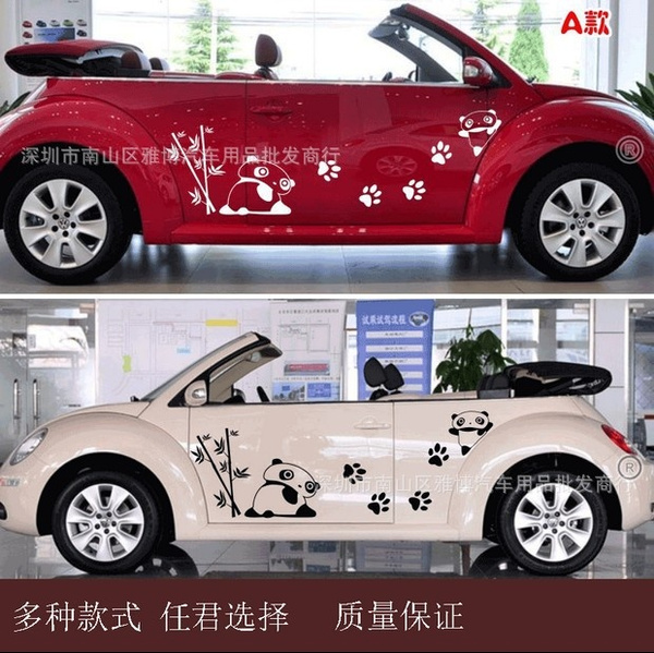 Reflective Personality Panda Car Stickers Body and Window Decal Sticker ...