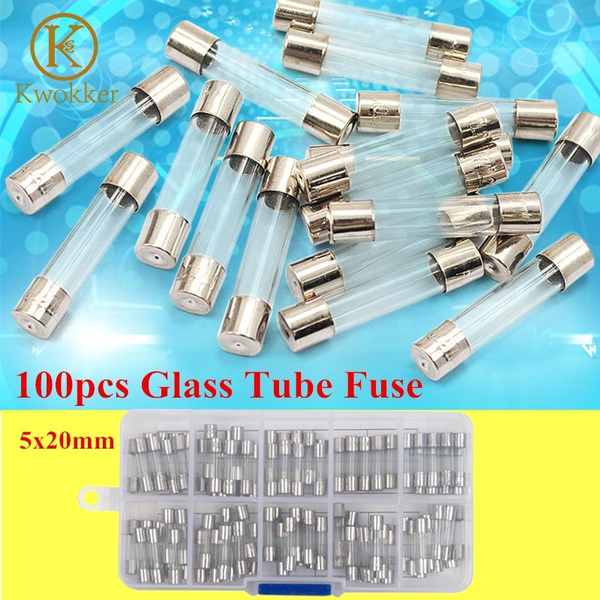 100pcs 5x20mm 250V Quick Blow Glass Tube Fuse，Fast-blow Glass Fuses,0 ...