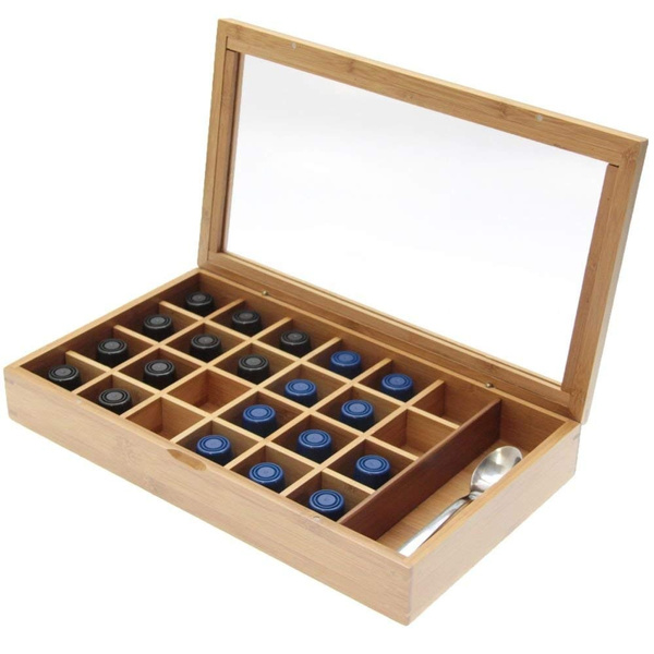 Modern Home Bamboo Nespresso 24 Capsule Organizer/Display Box with ...