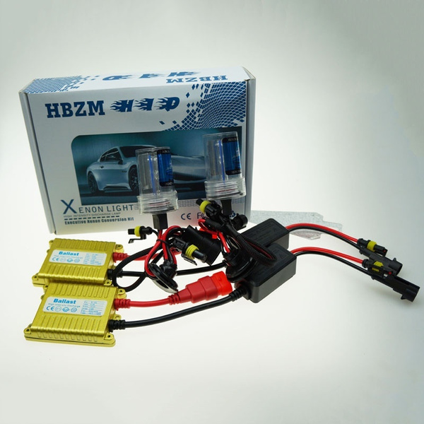 12V 55W 8000K HID Xenon Slim Ballast Kit Car Bulb Automobile 2pcs Lamp ...