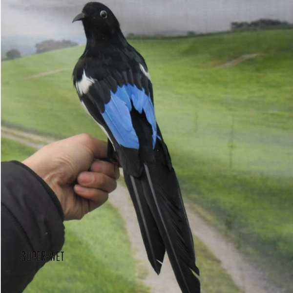 Fake Artificial Magpie Bird Realistic Taxidermy Home Garden Decor Toy ...