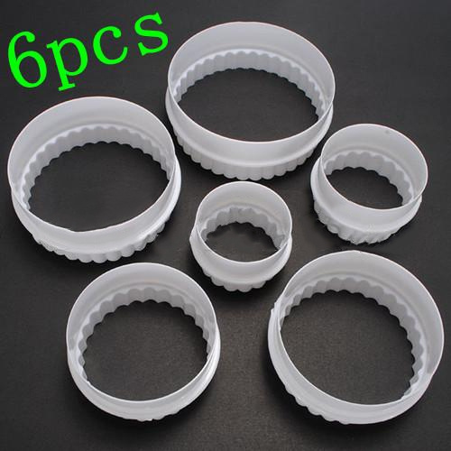 New Trending 6Pcs Round Plastic Scalloped Fluted Reversible Cookie ...