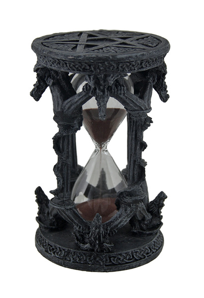 Dragon and Pentagram Black Stone Finish Hourglass Sand Timer | Wish