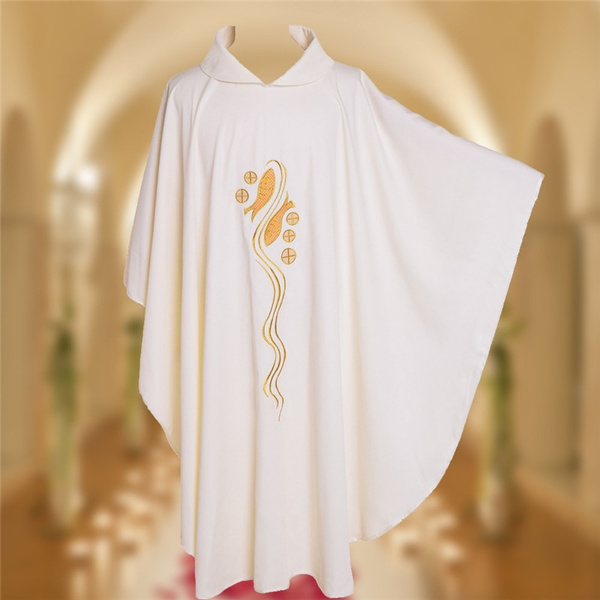 Catholic Church Chasuble Vestments Robe Fish Embroidered Priest ...