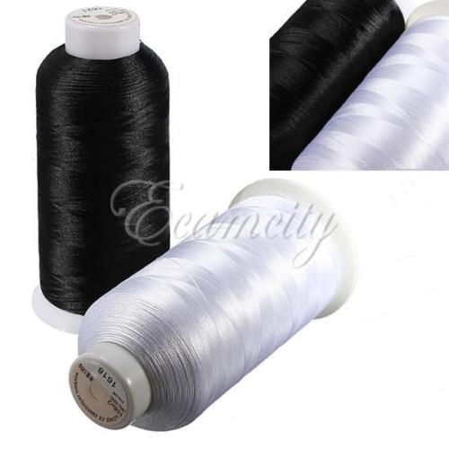 Cones Polyester Bobbin Thread Filament Black/White for Embroidery ...