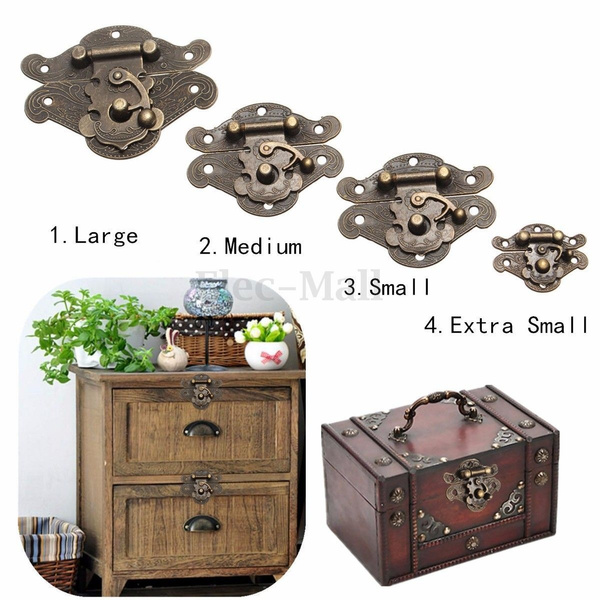 Antique Retro Vintage Decorative Latch Wooden Jewelry Box Hasp Pad ...