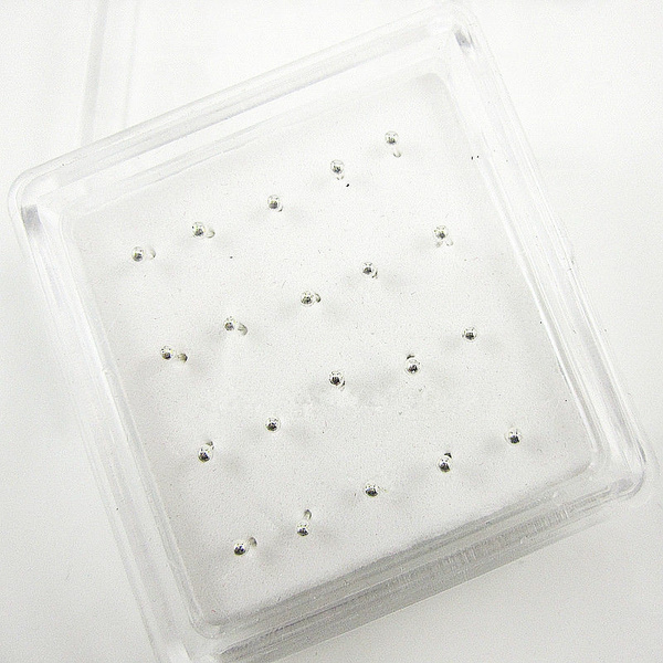 20 Pcs Simple Silver Ball Nose Stud Rings Bar Bone Body Piercing 1.5mm ...