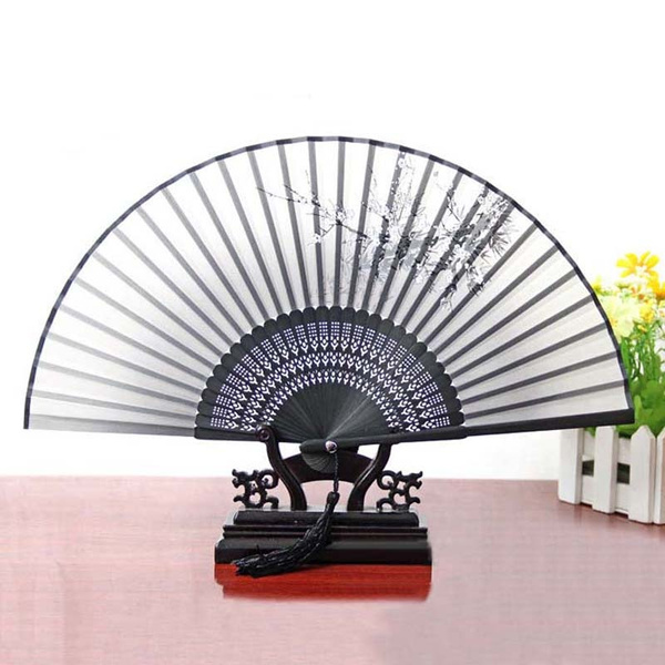 Chinese Japanese Sakura Silk Hand Fan Folding Fan Wedding Party Gift ...
