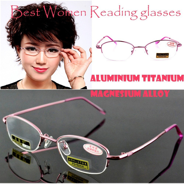 CLASSIC WOMEN ROUND PINK ELEGANT TITANIUM ALLOY SUPER LIGHT WEIGHT ...