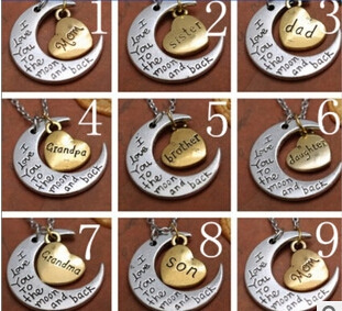 I Love You To The Moon and Back Grandpa Grandma Dad Mom Son Daughter ...