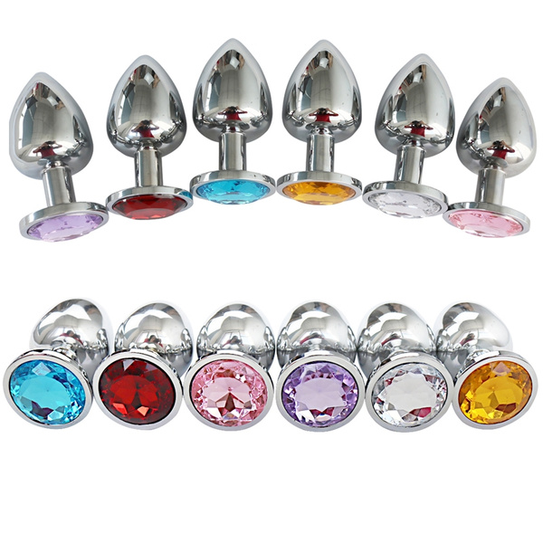 S M L Adult Erotic Set Sex Toy Stainless Steel Metal Plated Jeweled 5968