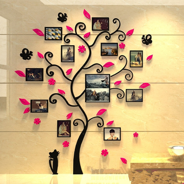 3D Acrylic Wall Sticker Living Room Sofa Bedroom TV Background Wall ...