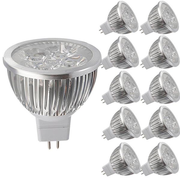 10 Pack Non dimmable MR16 12V 4W LED Bulbs - Warm White Cool White High ...