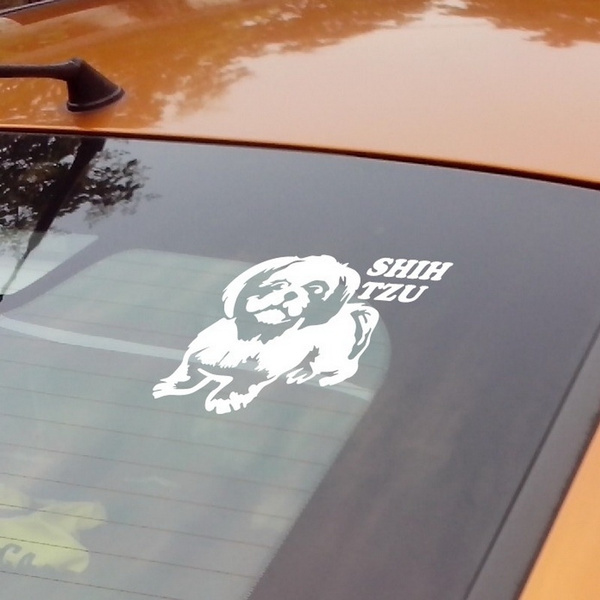Shih Tzu Waterproof Car Stickers And Vinyl Decals Sticker Motorcycle ...