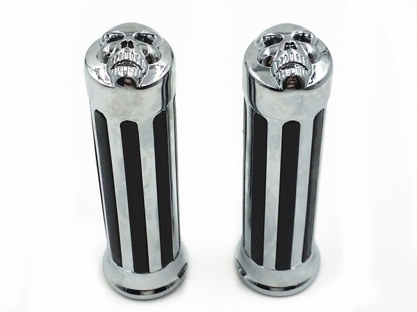 1" SKULL HAND GRIPS "not include throttle sleeve" for Shadow 600 750 ...