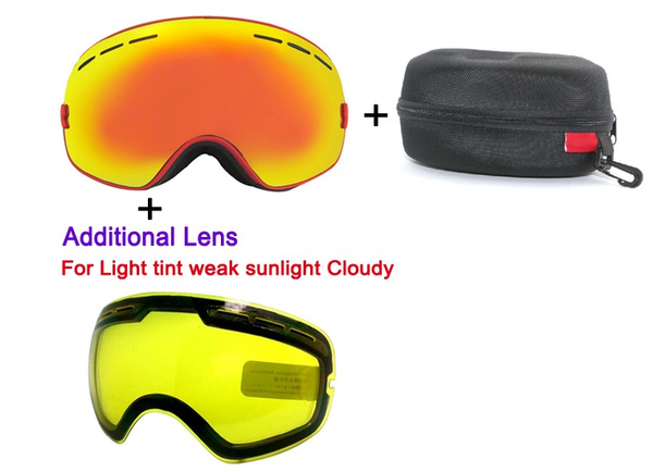 JULI Double Layer Large Spherical Snow Goggle Optical Spectacal ...