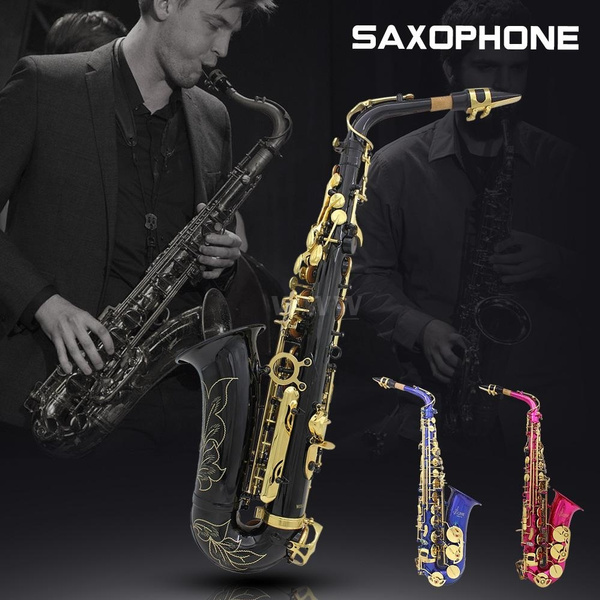 Brass Engraved Eb E-Flat Alto Saxophone Sax Abalone Shell Buttons with ...