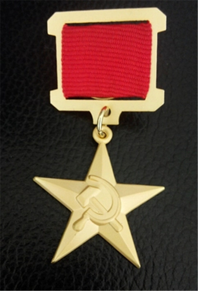 WW2 soviet ussr cccp RUSSIAN order of red star Medal War badge HERO OF ...