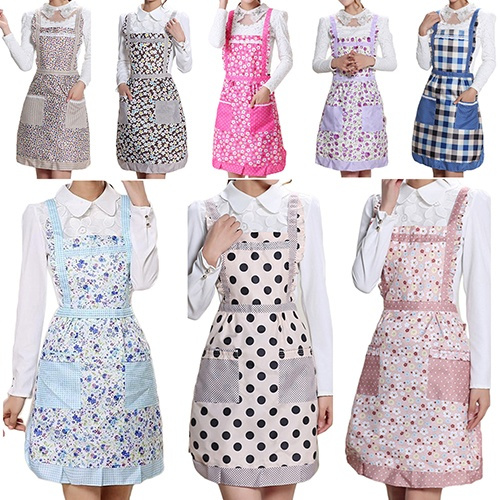 High Quality Women's Comfy Cooking Chef Floral Pocket Kitchen Apron | Wish