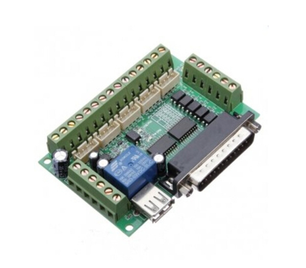 5 Axis MACH3 Interface Board CNC With Optocoupler Adapter Stepper Motor ...