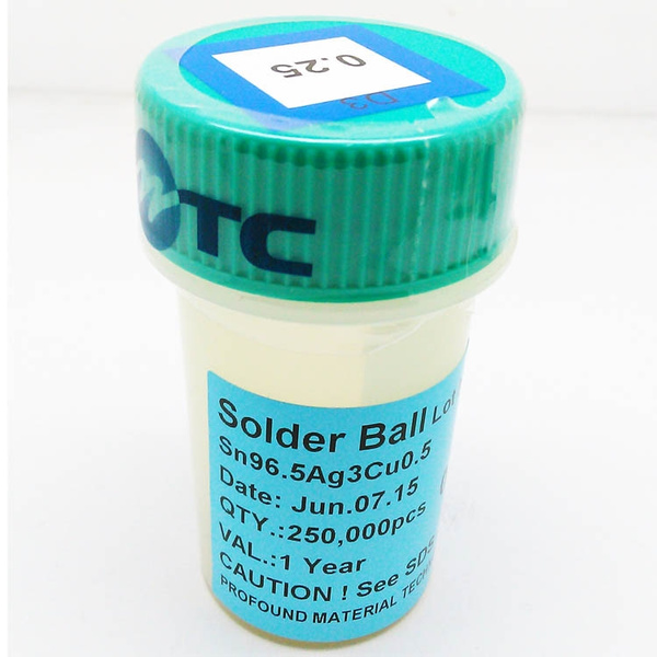 PMTC Pb-Free Solder Balls For eMMC/eMCP Reballing BGA rework 0.25mm ...