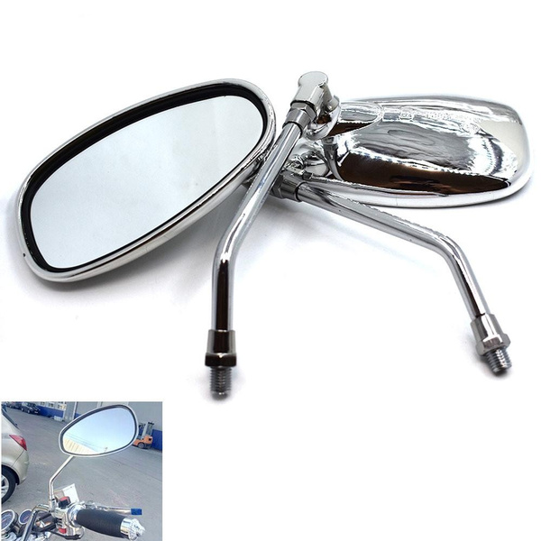 Chrome Custom Rear View Side Big Mirrors FOR Chopper Cruiser Honda ...
