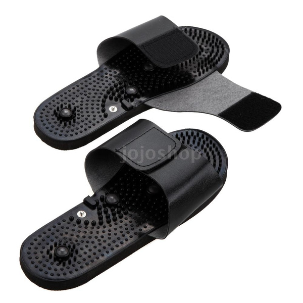 Electrode Slippers Black Rubber Suit for Tens Acupuncture Therapy ...