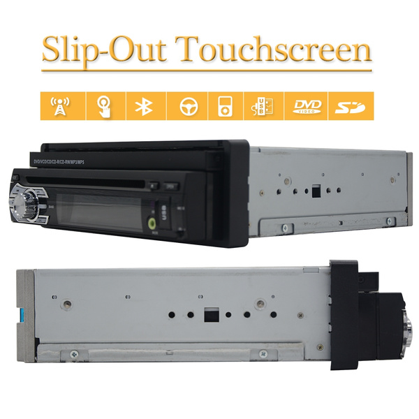 Universal Car Audio 1 din Car Stereo Removable Panel Sliding Touch ...