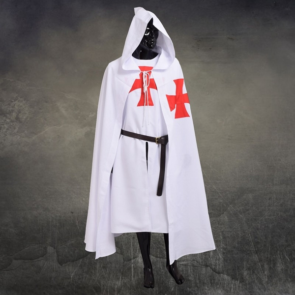 Knight Cape+Tunic+Belt Templar Costume Medieval Warrior Larp | Wish