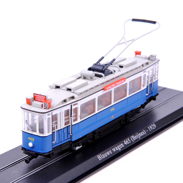 1/87 Atlas Tram Model Blauwe wagen 465 Beijnes 1929 Diecast Car Bus ...