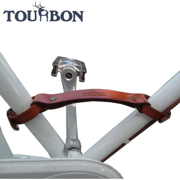 Tourbon Bicycle Frame Handle Lifter Brown Leather Bike Accessories for ...