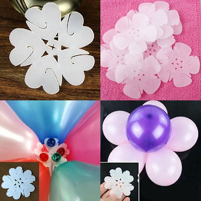 30 Pcs Helium Air Balloons Flower Clips Tie Wedding Birthday Party ...