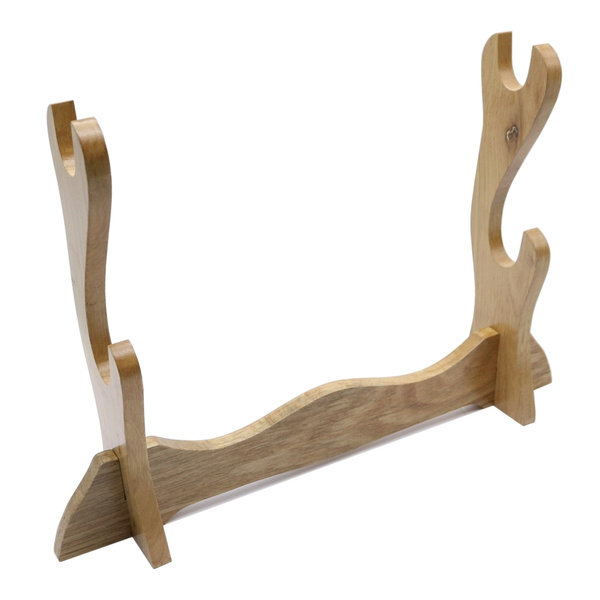 Real Wood Samurai Sword Katana Wakizashi Tanto Holder Stand Dispaly 2 ...