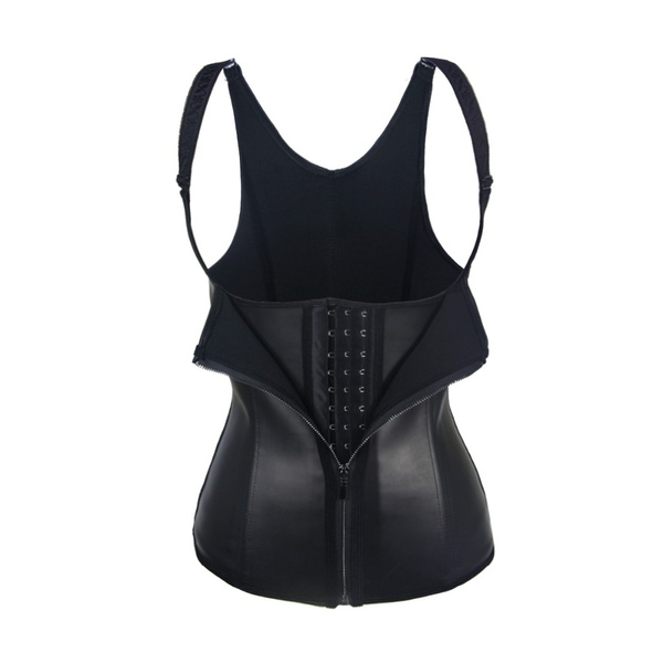 Clip And Zip Latex Waist Trainer Vest Latex Waist Cinchers Corset Plus