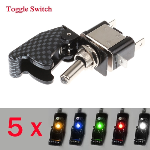 5 x 12V 20A Universal Car Toggle Switch NO/OFF LED Light Switch | Wish
