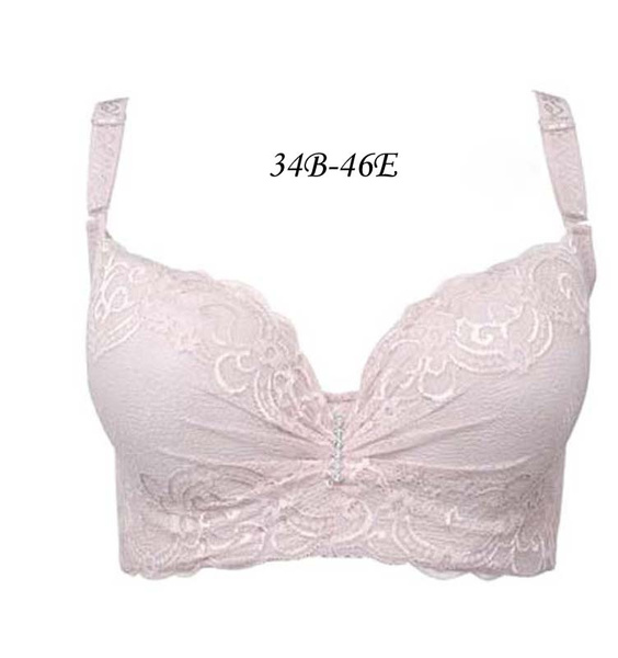Simple Nature Lace Gather Push Up Bra (Size:34A-46E) | Wish