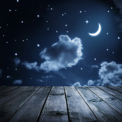 Vinyl Backdrops For Photography Background Moon Star At Night Photo ...