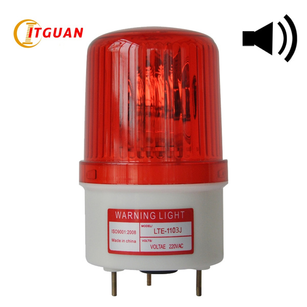 LTE-1103J DC/AC12V-380V Rotary Warning Lamp with Sound 90dB Alarm ... LTE-1103J DC/AC12V-380V Rotary Warning Lamp with Sound 90dB Alarm ...