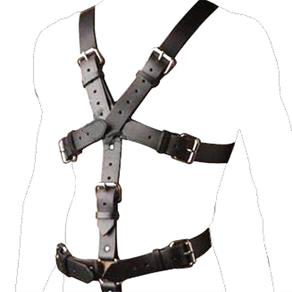 Mens PU Leather Chest Full Body Chest Harness Buckles Straps Fancy ...