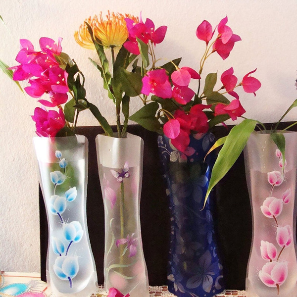 10Pcs/Pack New Unbreakable Foldable Reusable Plastic Flower Vase | Wish
