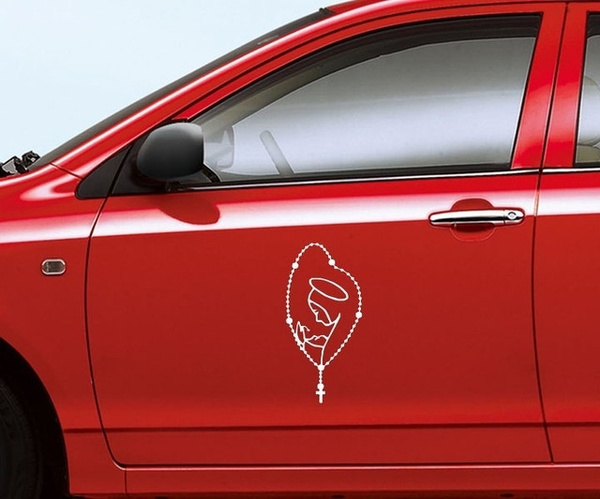 Angel Family Cars Stickers Rosary Saint Mary Fatima Virgin Car Interior ...