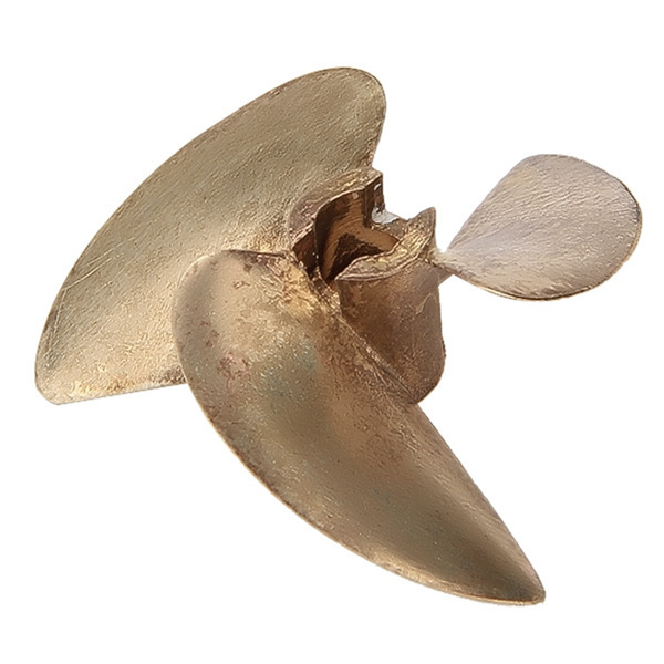 437 RC Boat Copper Propeller Three Leaves Hole 4MM Diameter 37MM Yellow ...