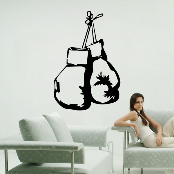 Sport Boxing Bag Wall Sticker for Boys Rooms Removable Art Home Decor ...