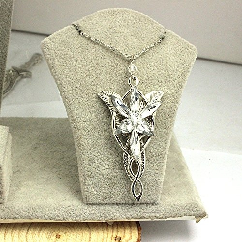 Lord of the Rings Aragorn and Arwen Elven Evenstar in Silver Tone Star ...