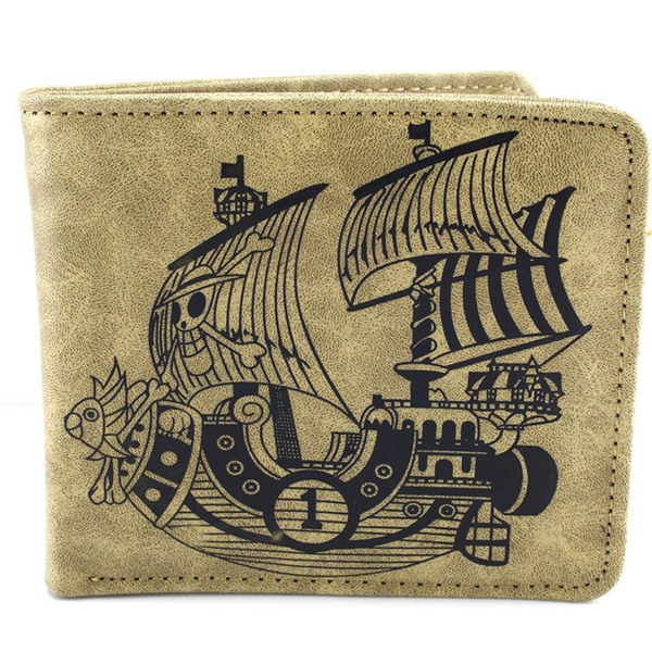 One Piece Thousand Sunny Pirate Ship of Straw Hat Pirates Bifold Wallet ...